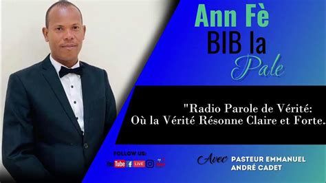 An Fe Bib La Pale Pasteur Emmanuel Cadet 11232023 Youtube