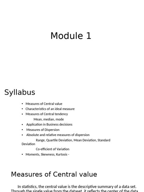 module 1 part 1 pdf mean median