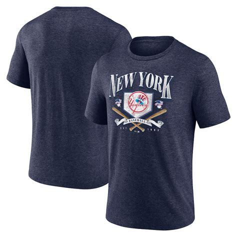 Mens New York Yankees Navy Home Tri Blend T Shirt