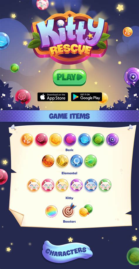 Kitty Rescue Bubble Shooter Game Design On Behance