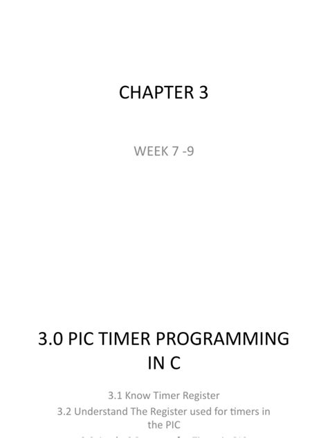 Chapter 3 Timer Pdf Timer Manufactured Goods