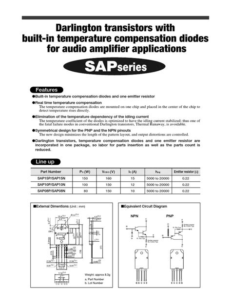 Data Sheet Pdf Bipolar Junction Transistor Transistor