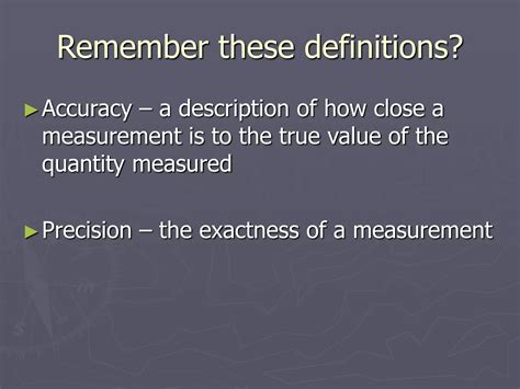 Accuracyandprecisionppt Physics Science