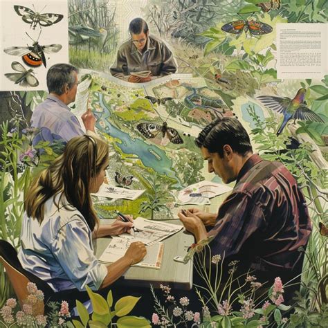 A Group Of Ecologists Collaborating On An Ecosystem Services Model