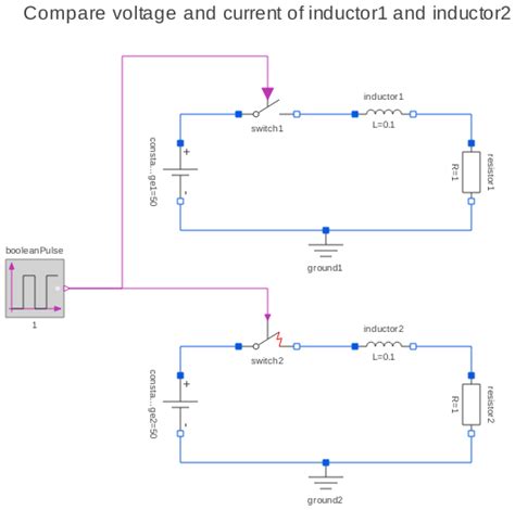 Modelica Electricalanalogexamplesswitchwitharc Systemmodeler