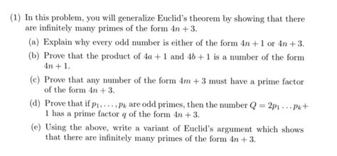 Solved In This Problem You Will Generalize Euclid S Chegg