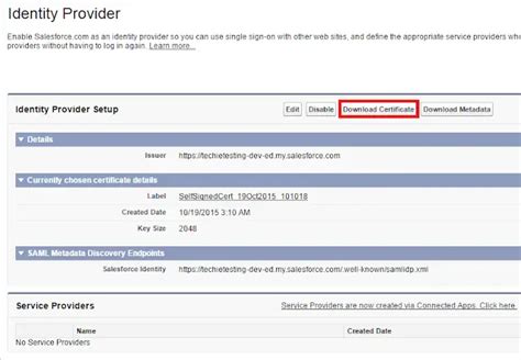 How To Enable Sso Saml Using Salesforce As Identity Provider Infallibletechie