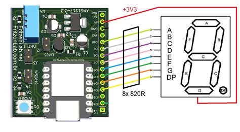 7 Segment Led Display And Esp32 C6 Common Anode Fritzenlab Electronics
