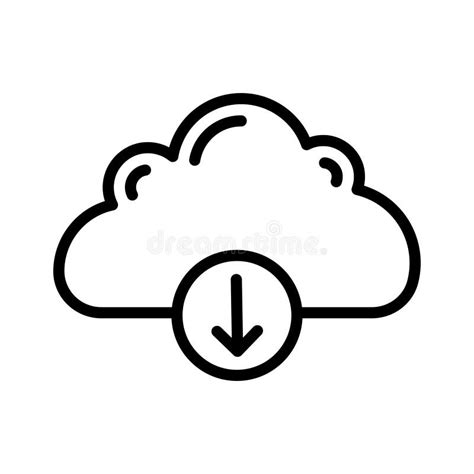Download Cloud Thin Line Vector Icon Stock Vector Illustration Of Icon Black 143929072