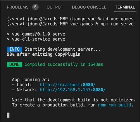 connecting django and vue webucator