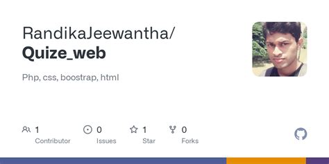 Github Randikajeewanthaquizeweb Php Css Boostrap Html