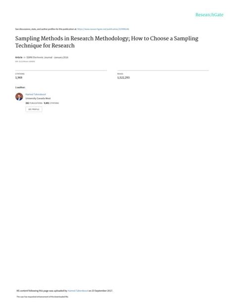 Samplingmethodinresearchmethodologyhowtochooseasamplingtechniqueforresearch Pdf