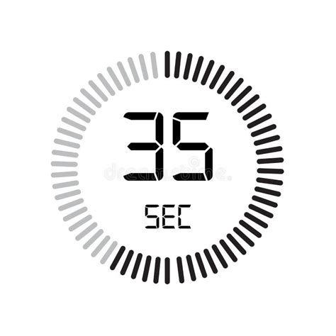 The 35 Seconds Icon Digital Timer Clock And Watch Timer Countdown