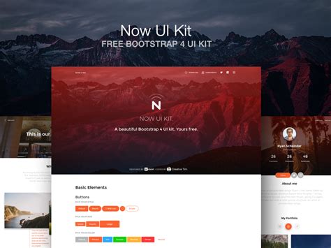 Now Ui Kit Free Bootstrap 4 Ui Kit By Creative Tim On Dribbble