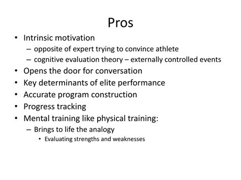 PPT The Use Of A Performance Profiling Technique In A Team Setting Getting The Athletes And