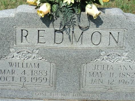 Julia Ann Bingham Redmon 1882 1967 Find A Grave Memorial