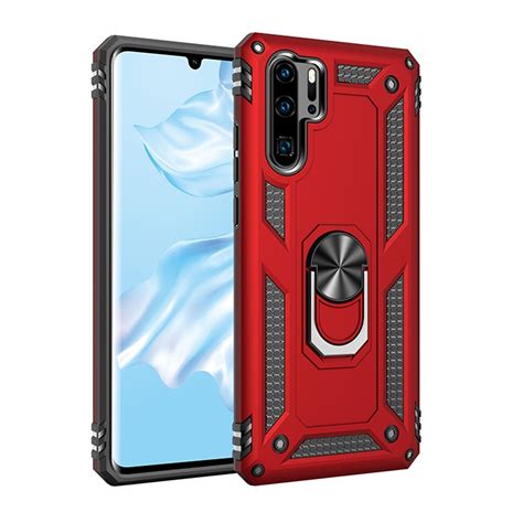 Armor Shockproof TPU PC Protective Case For Huawei P30 Pro With 360 Degree Rotation Holder