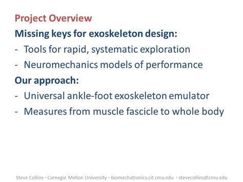 Steve Collins Carnegie Mellon University biomechatronics.cit.cmu.edu NSF National Robotics ...