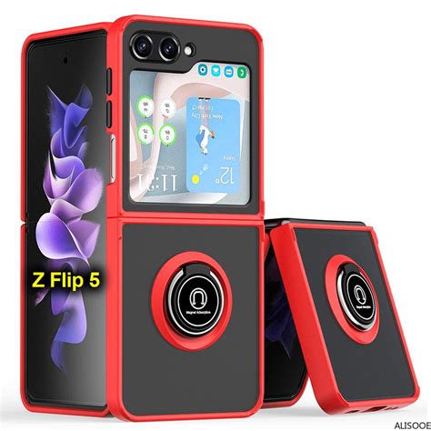 Armor Stand Ring Holder Case For Samsung Galaxy Z Flip 5 Z Flip 4 Z