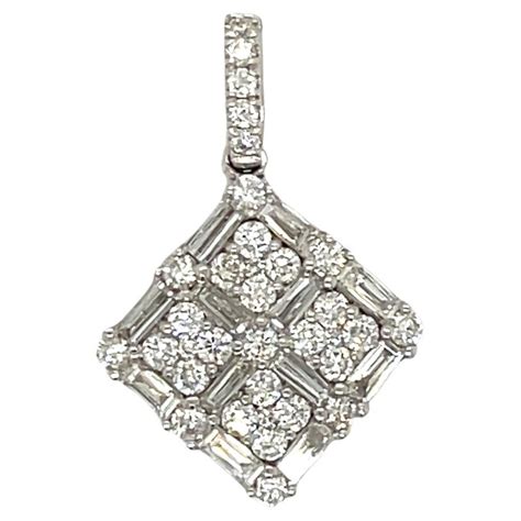 White Gold And 227 Ctw Diamond Pendant For Sale At 1stdibs