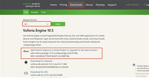 Unity20203安装vuforia105unity2020怎么装vuforia Csdn博客