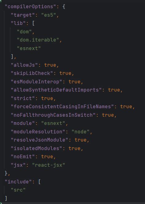 React Js Typescript Tsconfig Json