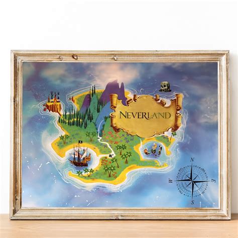 Never Neverland Map Etsy Uk