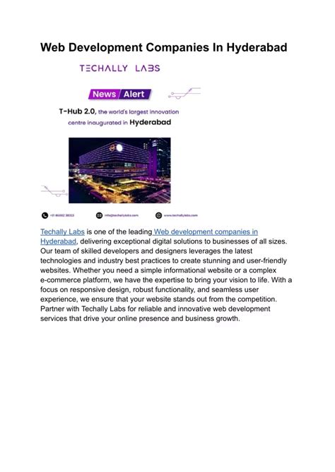 Ppt Web Development Companies In Hyderabad Techally Labs Powerpoint Presentation Id 12188404