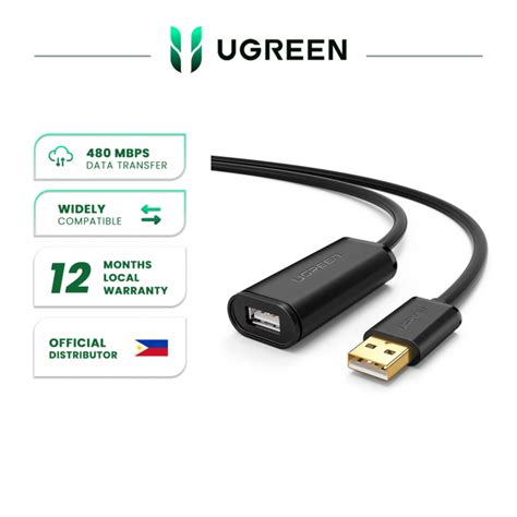 Ugreen Usb Active Extension Cable With Chipset Black Ph Lazada Ph