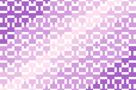 Purple Pink Pixelated Square Pattern With Geometric Grid Mosaic