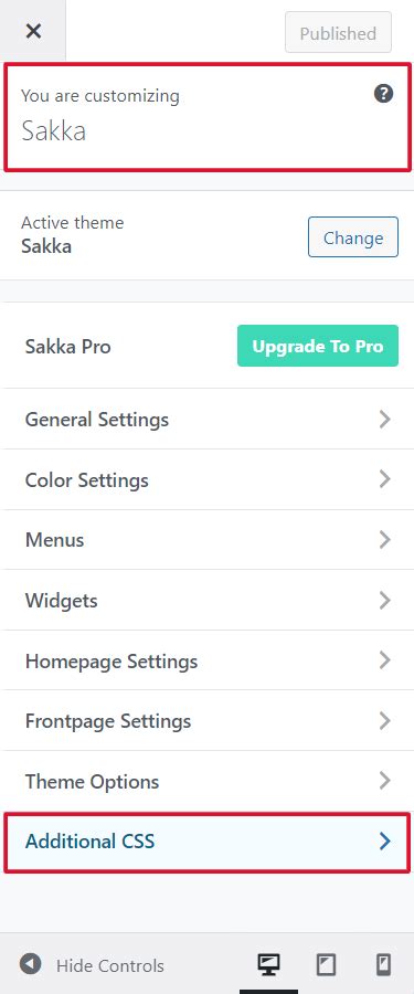 Additional Css Themeinwp Documentation