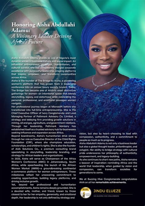 Honoring Aisha Abdullahi Adamu A Visionary Leader Driving Africas Future The Nation Newspaper