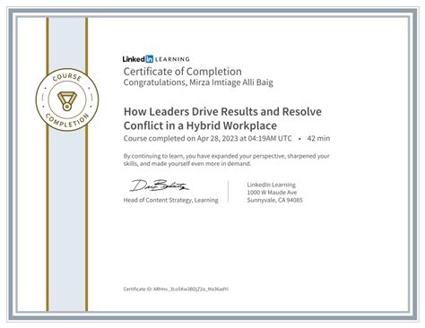 Mirza Imtiage Alli Baig On Linkedin Certificate Of Completion