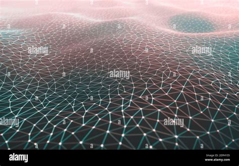 Abstract Background Colorful Mesh Interconnected Lines Cloud