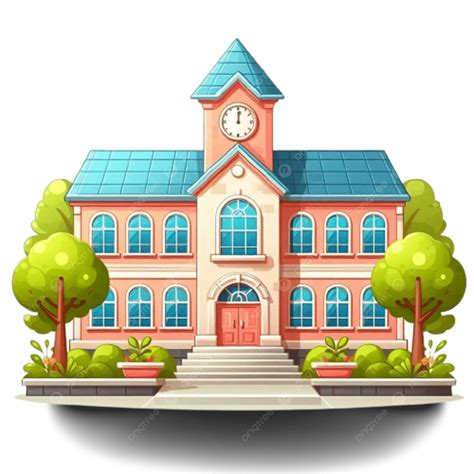 Cartone Animato Edificio Della Scuola Elementare A Dire Il Vero