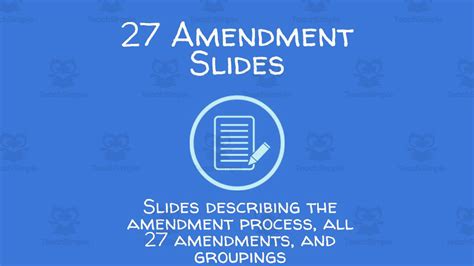 27 Amendments Presentation Chart By Teach Simple