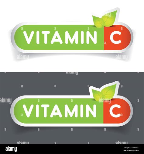 Vitamin C Label Sign Vector Set Stock Vector Image And Art Alamy