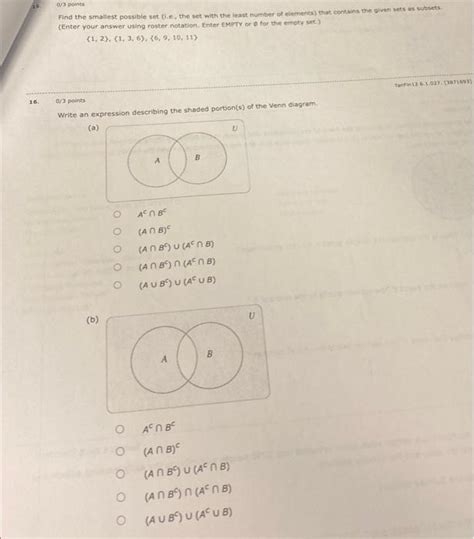 solved 5 ora points find the smailest possible set i e
