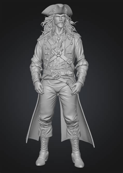 🏴‍☠️ Pirate Captain・free Stl File For 3d Printing・cults