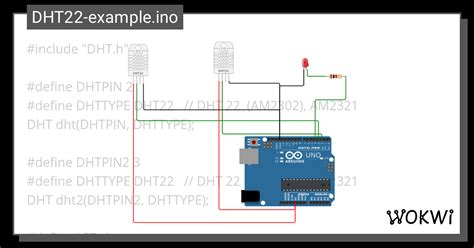 DHT Example Ino Wokwi ESP STM Arduino Simulator