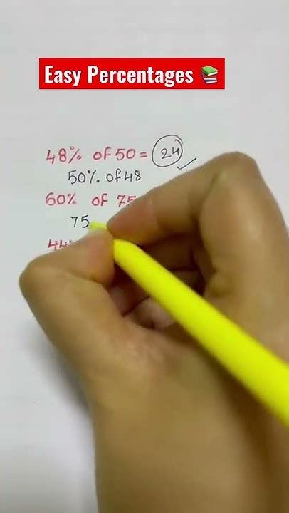 Easy Percentages You Were Never Taught At School Math Tutor Shorts Youtube Mathtrick