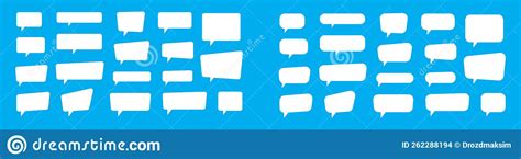 Set Of Speech Bubbles Blank Empty Vector White Speech Bubbles Cartoon Balloon Word Design