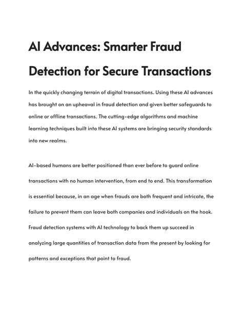 ppt ai advances smarter fraud detection for secure transactions