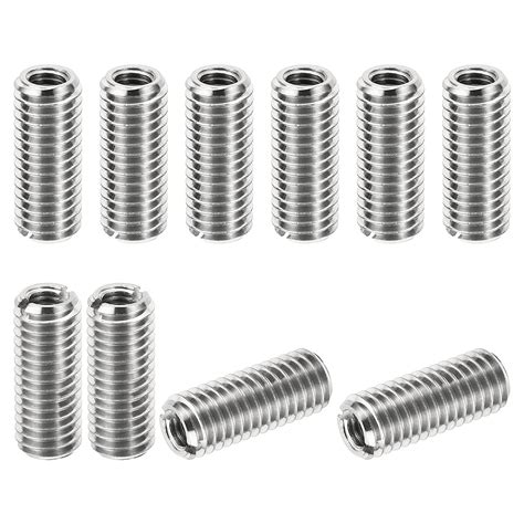 Uxcell Thread Adapters Sleeve Reducing Nut M8 1 25 Male To M5 0 8 Female Repairing Insert Nut