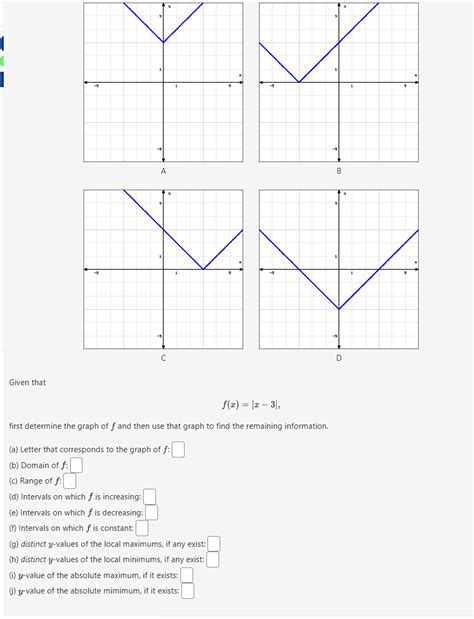 solved given that f x ∣x−3∣ first determine the graph of f