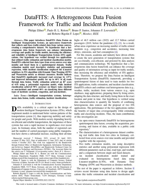 Datafits A Heterogeneous Data Fusion Framework For Traffic And Incident