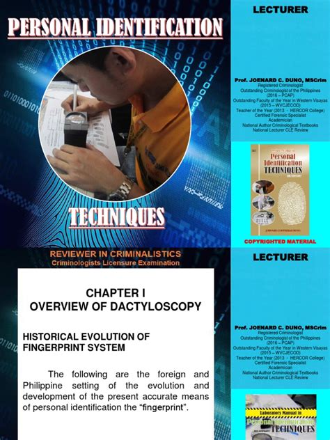 Personal Identification Techniques New Compressed Pdf Fingerprint Forensic Science