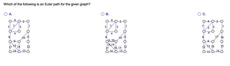 Solved Find An Euler Path For The Graph Show Your Answ