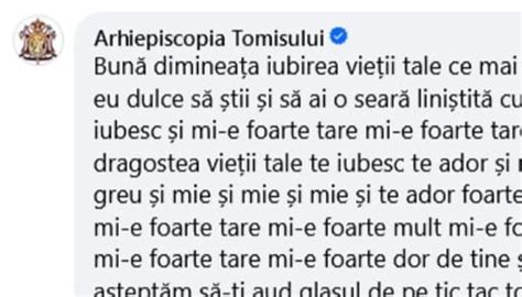 Mesaj Bizar Pe Contul De Facebook Al Arhiepiscopiei Tomisului