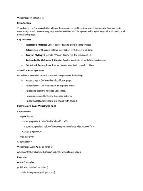 Visualforce In Salesforce Pdf